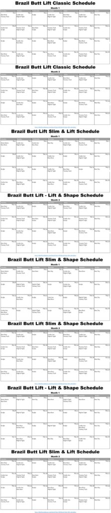 Brazil Butt Lift Calendar - Download